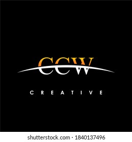 Ccw Letter Initial Logo Design Template Stock Vector (Royalty Free ...