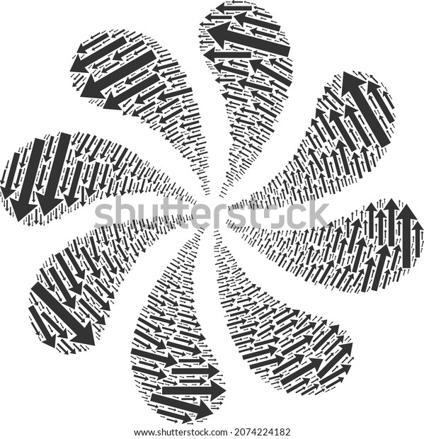 Ccw Rotation Arrow Icon Explosion Cluster Stock Vector (Royalty Free ...
