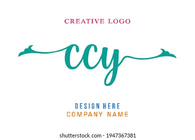 Ccy Lettering Logo Simple Easy Understand Stock Vector (Royalty Free ...