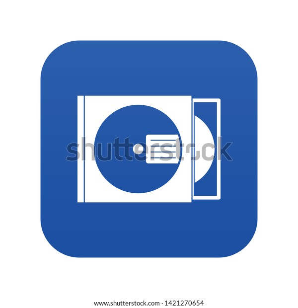 Cd Box Disc Icon Digital Blue Stock Vector (Royalty Free) 1421270654 ...