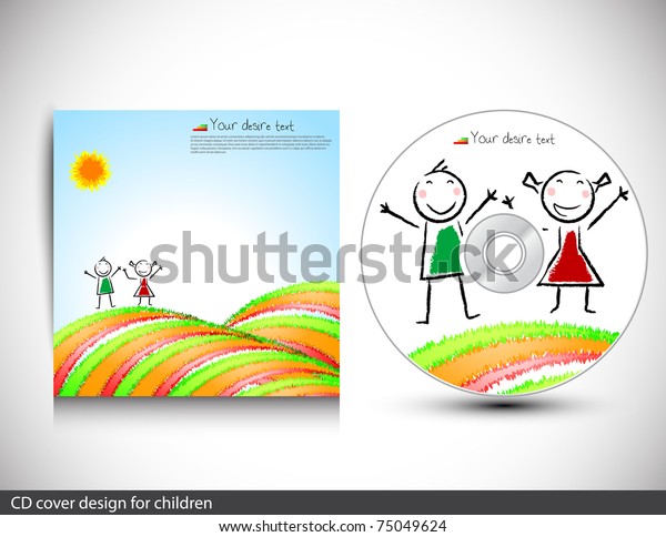 Cd Cover Design Childrenvector Illustration Stock Vector (Royalty Free ...