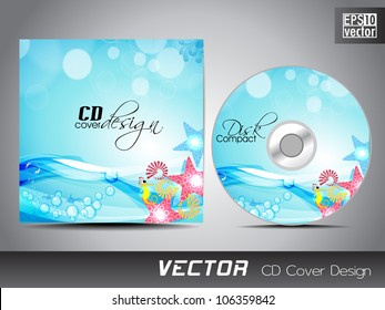 Cd Cover Design Water Wave Splash Stock Vector (Royalty Free) 106359842 ...