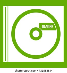 Cd Danger Lettering Icon White Isolated Stock Vector (Royalty Free ...