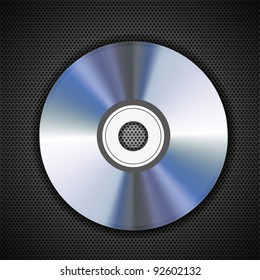 Cd Disk On Metal Grid Background Stock Vector (Royalty Free) 92602132 ...
