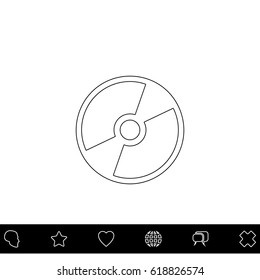 Cd Dvd Black Outline Vector Icon Stock Vector (Royalty Free) 618826574 ...