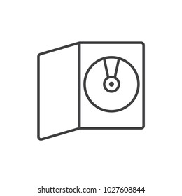 Cd Dvd Disc Box Line Icon Stock Vector (Royalty Free) 1027608844 ...