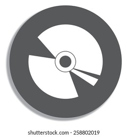 Cd Dvd Icons On Grey Background Stock Vector (Royalty Free) 258802019 ...
