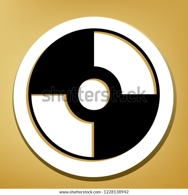 Cd Dvd Sign Vector Black Icon Stock Vector (Royalty Free) 1228138942 ...