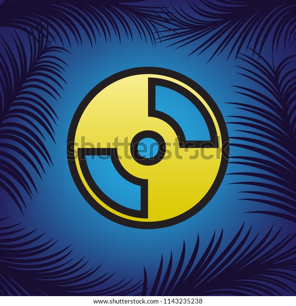 Cd Dvd Sign Vector Golden Icon Stock Vector (Royalty Free) 1143235238 ...