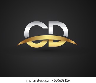 Cd Initial Logo Company Name Colored Stock Vector (Royalty Free ...