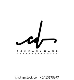 Cd Initial Signature Logo Handwriting Logo Stock Vector (Royalty Free ...