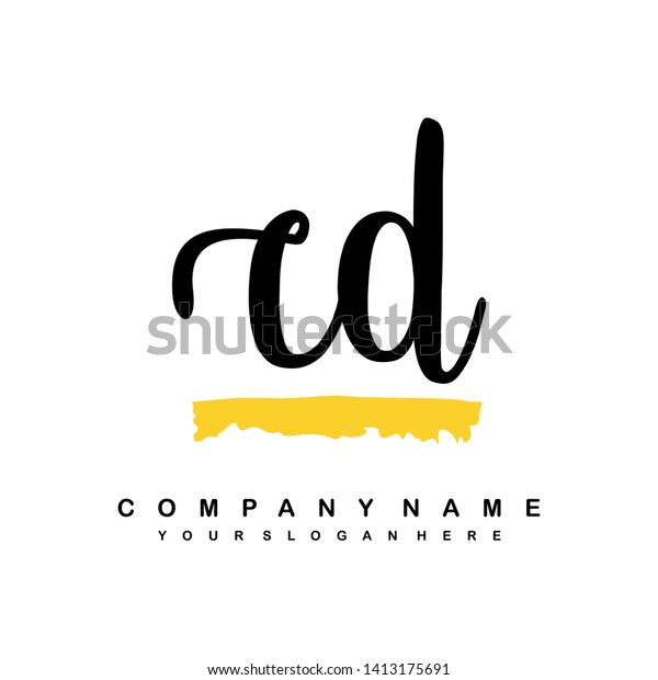 Cd Initial Signature Logo Handwriting Logo Stock Vector (Royalty Free ...