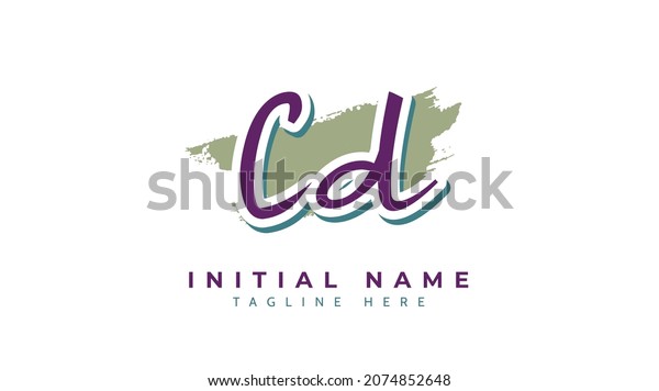 Cd Initials Handwriting Logo Vector Stock Vector (Royalty Free ...