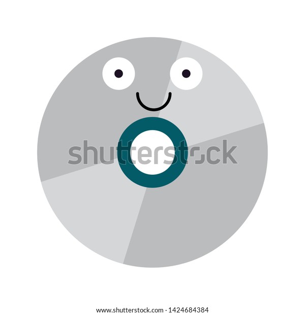 Cd Rom Technology Smiling Cute Cartoon Stock Vector (Royalty Free ...