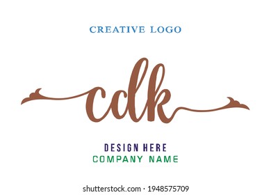 Cdk Lettering Logo Simple Easy Understand Stock Vector (Royalty Free ...