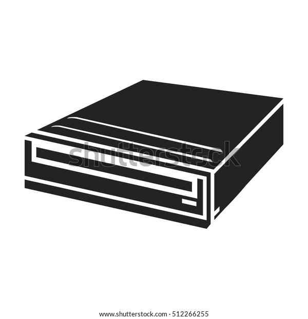 Cdrom Icon Black Style Isolated On Stock Vector (Royalty Free ...