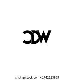 Cdw Letter Original Monogram Logo Design Stock Vector (Royalty Free ...