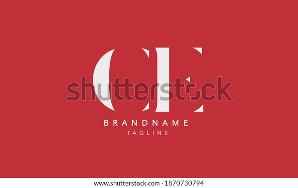 Ce Alphabet Initial Letter Monogram Icon Stock Vector (Royalty Free ...