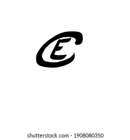 Ce Handwritten Logo Identity Stock Vector (Royalty Free) 1908080350 ...