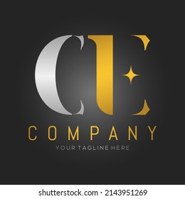 Ce Initial Logo Company Name Colored Stock Vector (Royalty Free ...