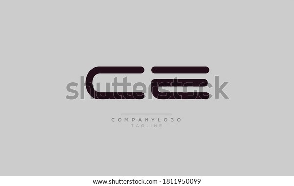 Ce Initials Monogram Letter Text Alphabet Stock Vector (Royalty Free ...