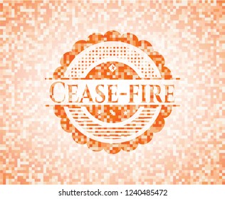 Ceasefire Orange Tile Background Illustration Square Stock Vector ...