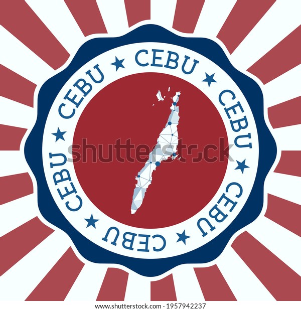Cebu Badge Round Logo Island Triangular Stock Vector (Royalty Free ...