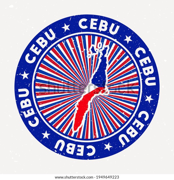 Cebu Round Stamp Logo Island Flag Stock Vector (Royalty Free ...