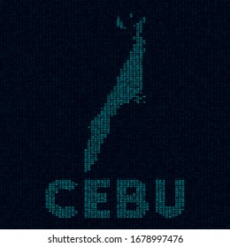 Cebu Tech Map Island Symbol Digital Stock Vector (Royalty Free ...