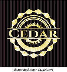 Cedar Gold Badge Emblem Stock Vector (Royalty Free) 1211043793 ...