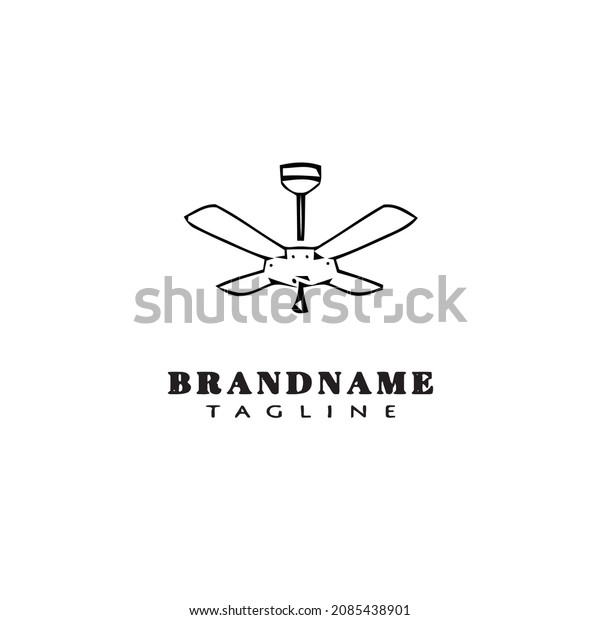 Ceiling Fan Cartoon Logo Design Template Stock Vector (Royalty Free ...