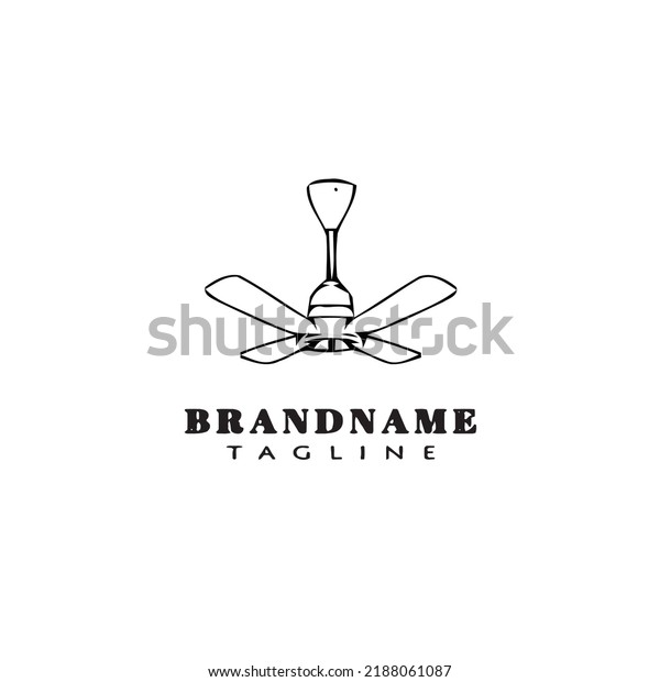 Ceiling Fan Cartoon Logo Design Cute Stock Vector (Royalty Free ...