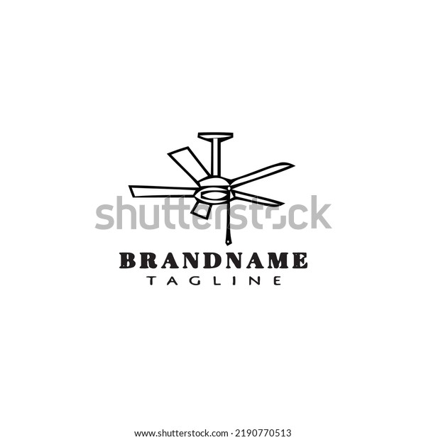 Ceiling Fan Cartoon Logo Design Template Stock Vector (Royalty Free ...