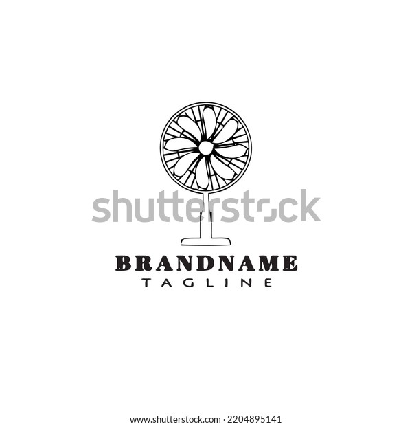 Ceiling Fan Cartoon Logo Design Template Stock Vector (Royalty Free ...