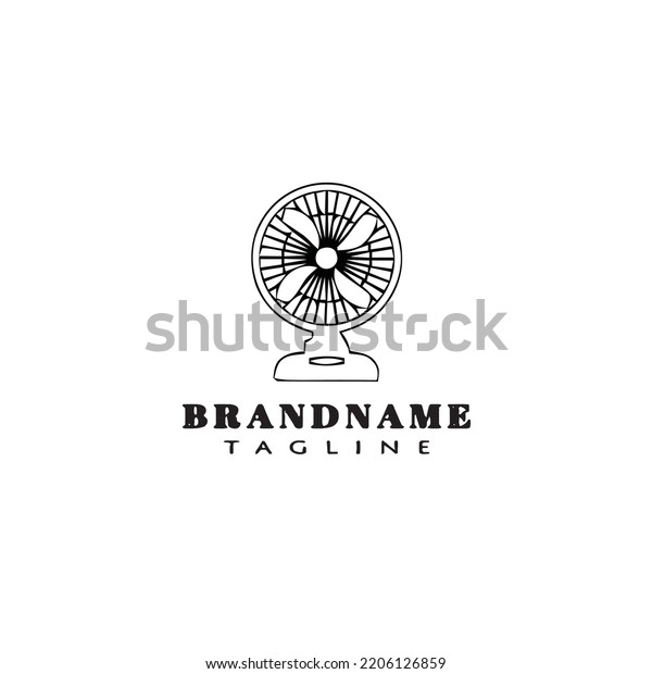 Ceiling Fan Cartoon Logo Simple Template Stock Vector (Royalty Free ...