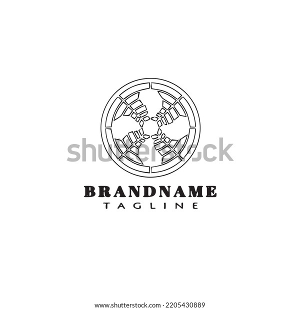 Ceiling Fan Simple Logo Design Template Stock Vector (Royalty Free ...