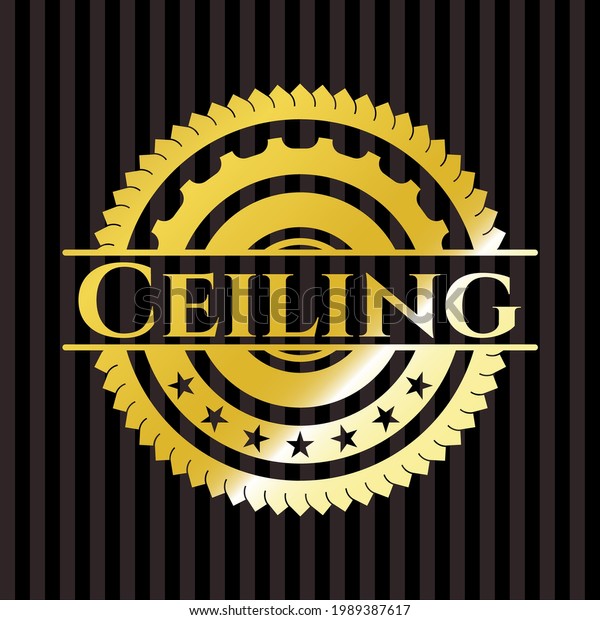 Ceiling Gold Badge Vector Illustration Detailed Stock Vector (Royalty ...