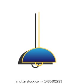 Ceiling Lamp Sign Blue Icon Gold Stock Vector (Royalty Free) 1483602923 ...