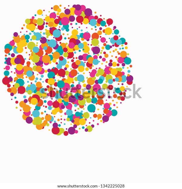 Celebrate Color Circle Vector Confetti Background Stock Vector (Royalty ...