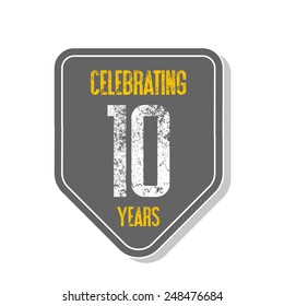 Celebrating 10 Years Banner Vector Illustration Stock Vector (Royalty ...
