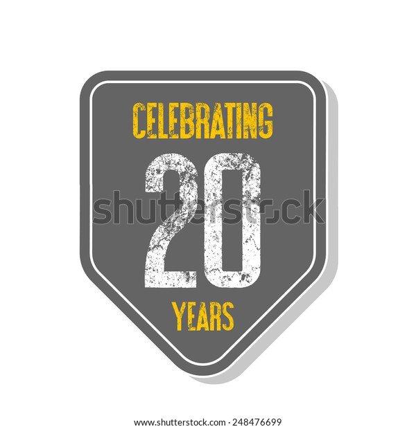 Celebrating 20 Years Banner Vector Illustration Stock Vector (Royalty ...