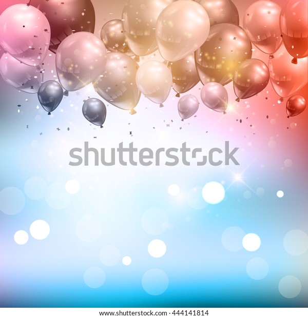 Celebration Background Balloons Confetti Stock Vector (Royalty Free ...