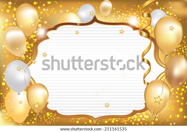 Celebration Background Card Balloons Elegant Celebration Stock-vektor ...