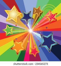 Celebration Background Stars Stock Vector (Royalty Free) 234565273 ...