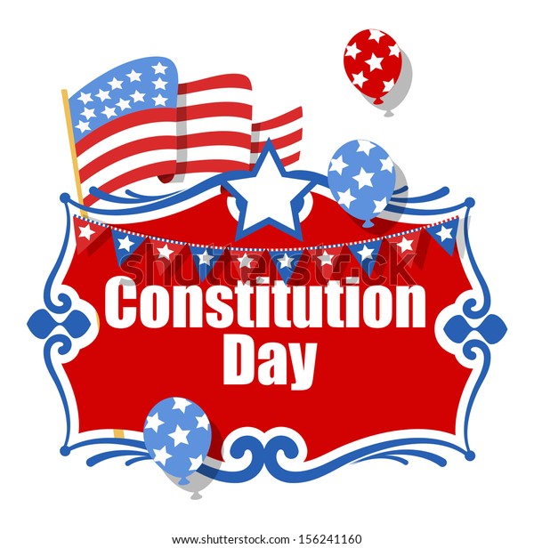 Celebration Banner Constitution Day Vector Illustration Stock Vector ...