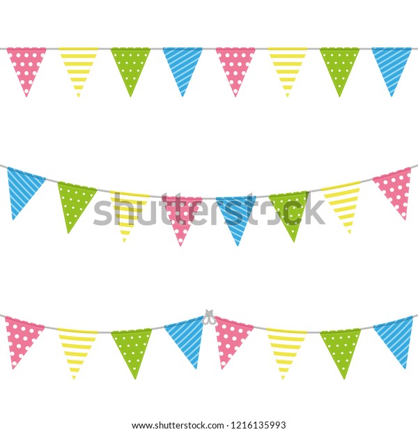 Celebration Bunting Mix Stock Vector (Royalty Free) 1216135993 ...