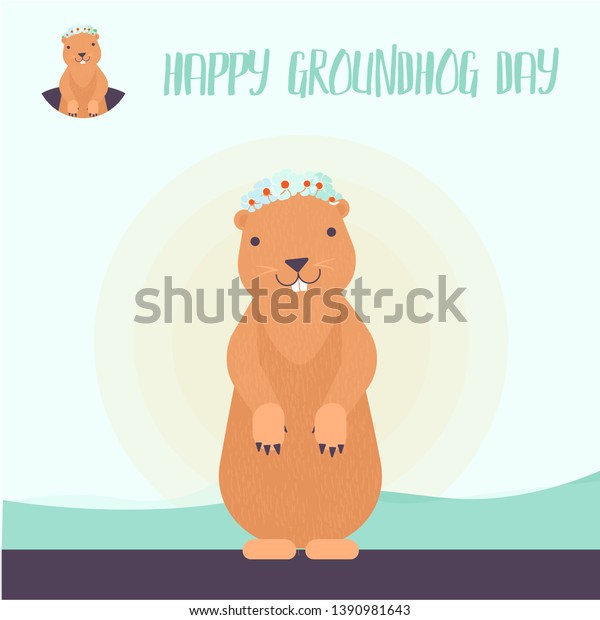 Celebration Card Avatar Logo Gopher Happy Stock Vector (Royalty Free ...