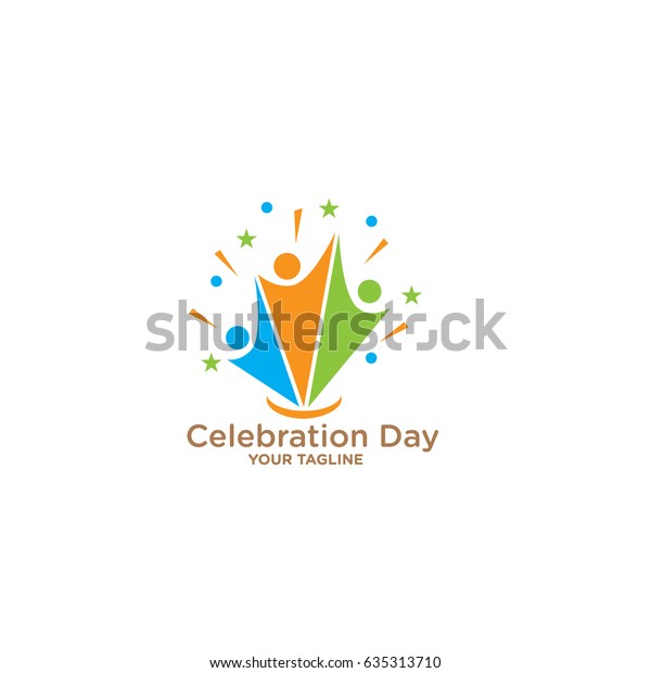 Celebration Day Logo Template Design Illustration Stock Vector (Royalty ...
