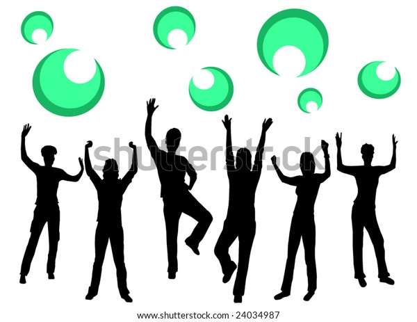Celebration Happy People Stock Vector (Royalty Free) 24034987 ...