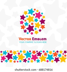 Celebration Logo Concept Decoration Element Stars Stock Vector (Royalty ...